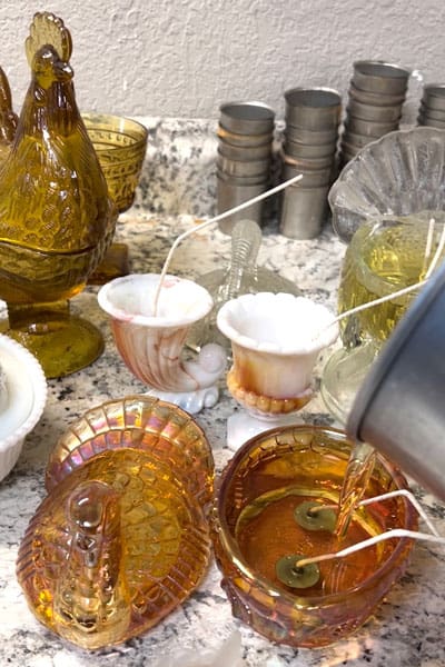 Turning Vintage Glass into Handmade Candles | OBX Candle Co.