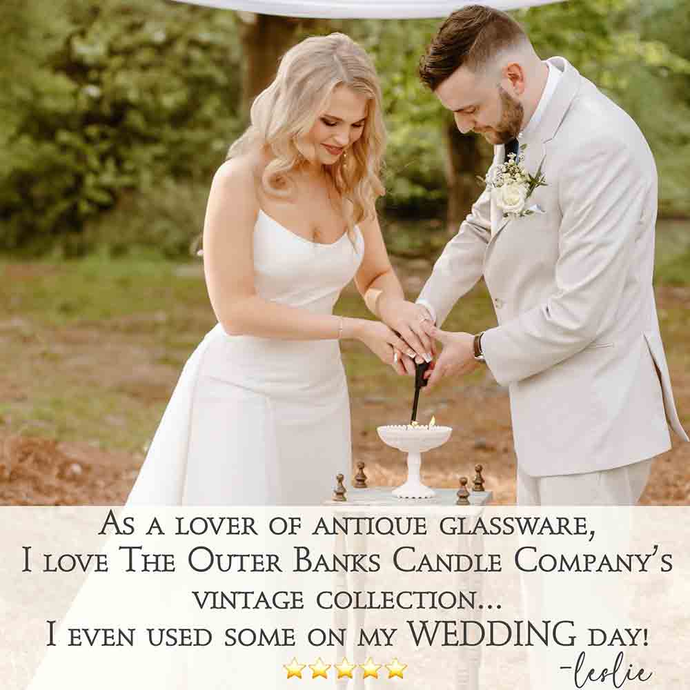 Antique & Vintage Glass Candles | The Outer Banks Candle Co.